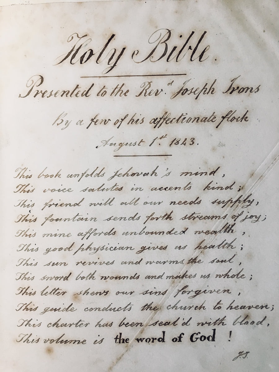 b.1785 JOSEPH IRONS. Friend of John Newton, One of Spurgeon's Favorite ...